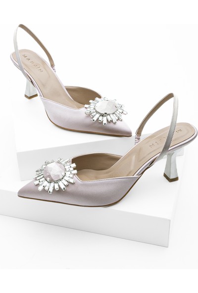 Marjin Kadın Taşlı Abiye Topuklu Ayakabı Metal Ökçe Sivri Burun Vedas Marjin Kadın Taşlı Abiye Topuklu Ayakabı Metal Ökçe Sivri Burun Vedas