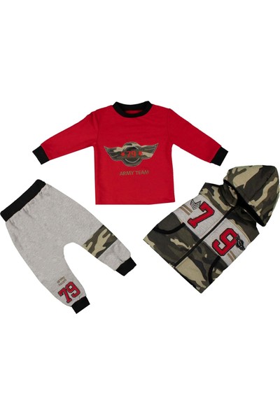 Flonte Kids Erkek Çocuk 3lü Takım Şişme Yelekli Kamuflajlı - Flonte Kids - Takım - Kırmızı - 1-2 Yaş Flonte Kids Erkek Çocuk 3lü Takım Şişme Yelekli Kamuflajlı - Flonte Kids - Takım - Kırmızı - 1-2 Yaş