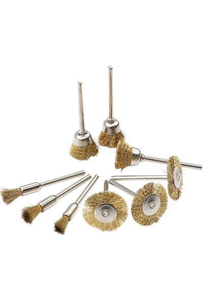 Hilda Dremel Gravür 37 mm Pirinç Tel Fırça 10 Adet Uç Seti Hilda Dremel Gravür 37 mm Pirinç Tel Fırça 10 Adet Uç Seti