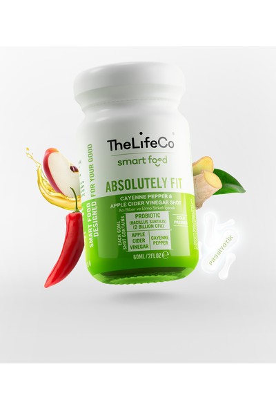 TheLifeCo SmartFood Absolutely Fit Shot İçecek 60ml (Probiyotik+Elma Sirkesi+Acı biber) TheLifeCo SmartFood Absolutely Fit Shot İçecek 60ml (Probiyotik+Elma Sirkesi+Acı biber)
