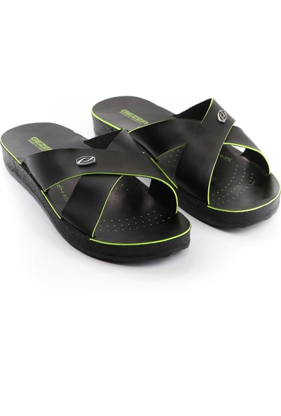 Gezer Yazlık Çapraz Renkli Şerit Kadın Terlik