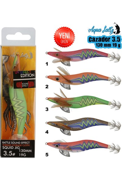 Cazador Squid Jig Kalamar Zokası 130MM 19G 3.5 Cazador Squid Jig Kalamar Zokası 130MM 19G 3.5