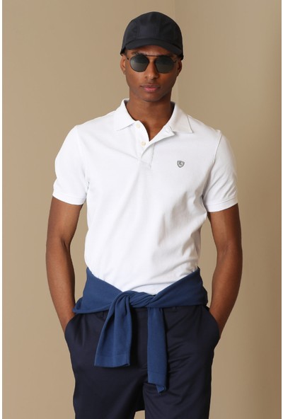 Lufian Laon Spor Polo Erkek Tişört Antrasit