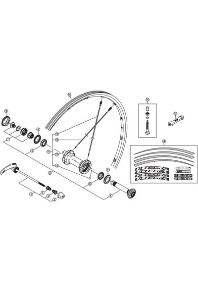 Shimano Jant Çemberi Ultegra WH-6800 Ön Shimano Jant Çemberi Ultegra WH-6800 Ön