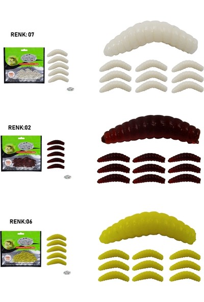 Mutant 3515 Miracle Aromalı 2cm Silikon Yem 30’lu Paket Farklı Renkler