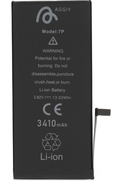 Aggiy Apple iPhone 7 Plus Güçlendirilmiş Batarya 3410 Mah Aggiy Apple iPhone 7 Plus Güçlendirilmiş Batarya 3410 Mah