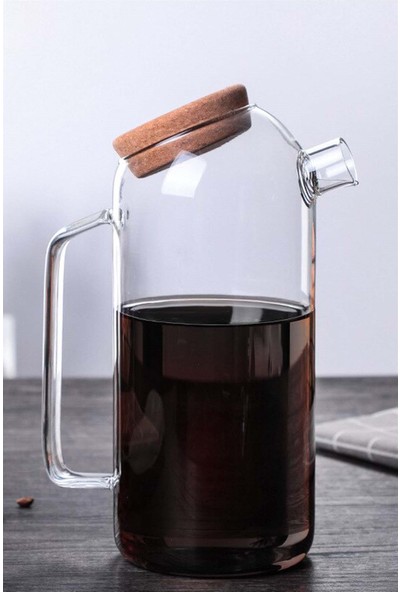 Leyna - Mantar Kapak Çok Amaçlı Cam Sürahi