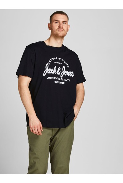 Jack&jones 12205291 0 Yaka Erkek Tshirt - Siyah