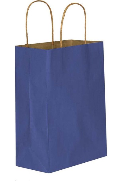 Eposet Lacivert Kağıt Alışveriş ÇANTASI(25X12X31 cm ) 25 Adet