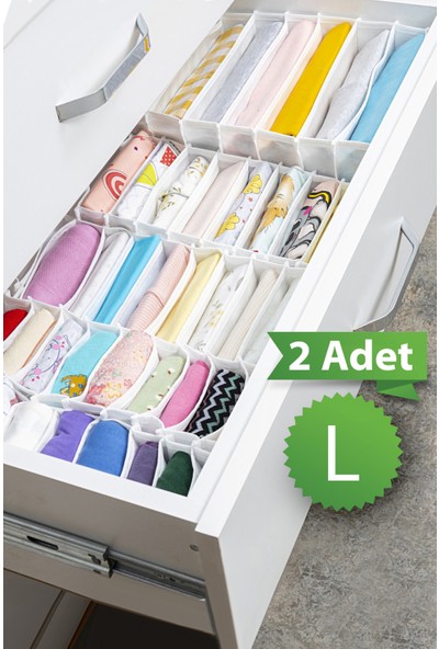 Meleni Home Çok Amaçlı Akordiyon Çekmece ve Dolap Içi Düzenleyici 24 x 37 x 18 cm L 2 Adet Meleni Home Çok Amaçlı Akordiyon Çekmece ve Dolap Içi Düzenleyici 24 x 37 x 18 cm L 2 Adet