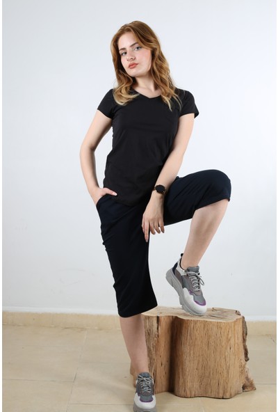 Anlaşspor Kadın Lacivert Büyük Beden Günlük Şort KBB5050-03