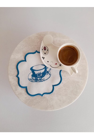 Kokteyl Peçetesi Fincan Nakışlı