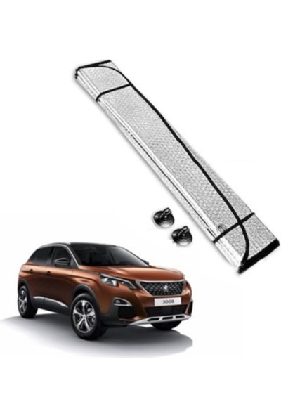 Araba Ön Cam Güneşliği Oto Metalize Alüminyum Katlanabilir Güneşten Koruyucu Perde Balonlu Güneşlik (150X70CM)