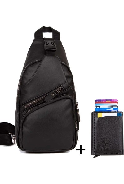 Newish Polo Yıkama Deri Göğüs ve Omuz Çantası ve Mekanizmalı Kartlık Cüzdan Newish Polo Yıkama Deri Göğüs ve Omuz Çantası ve Mekanizmalı Kartlık Cüzdan