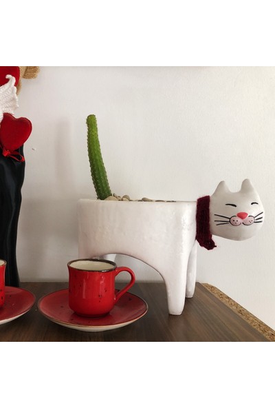 Sevimli Kedi Saksı