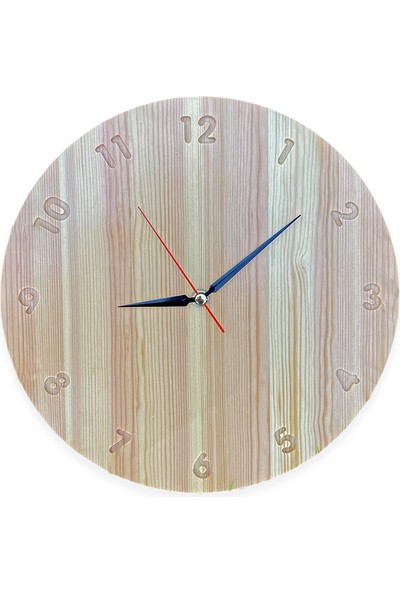 Mixa Design Doğal Ahşap Duvar Saati | 30 cm | Rakamlı Saat Mixa Design Doğal Ahşap Duvar Saati | 30 cm | Rakamlı Saat