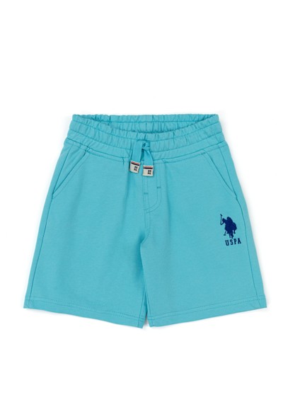 U.S. Polo Assn. Erkek Çocuk Turkuaz Örme Şort 50246129-VR093 U.S. Polo Assn. Erkek Çocuk Turkuaz Örme Şort 50246129-VR093