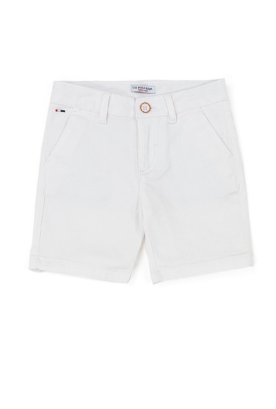 U.S. Polo Assn. Erkek Çocuk Beyaz Dokuma Bermuda Capri 50254445-VR013 U.S. Polo Assn. Erkek Çocuk Beyaz Dokuma Bermuda Capri 50254445-VR013