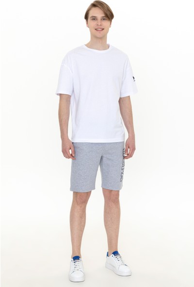 U.S. Polo Assn. Erkek Gri Melanj Örme Şort
