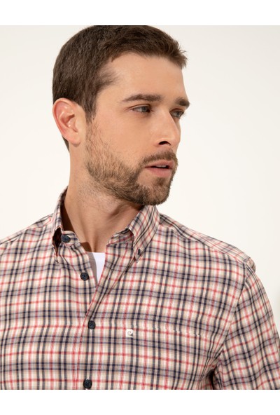 Pierre Cardin Kahverengi Regular Fit Gömlek 50254723-VR029