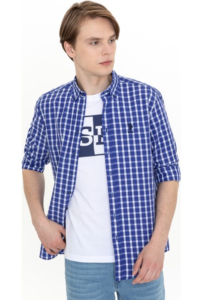 U.S. Polo Assn. Erkek Royal Blue Gömlek Uzunkol 50247744-VR212
