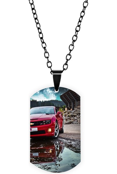 Rowalsi Camaro Baskılı Siyah Künye