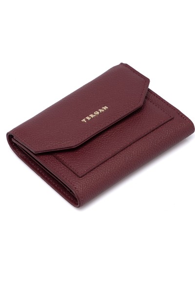 Tergan Bordo Deri Kadın Cüzdan 05809P4Z