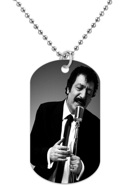 Rowalsi Müslüm Gürses Baskılı Gümüş Zincirli Künye/Kolye