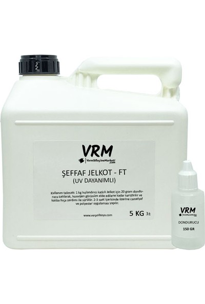 Verpol Fırça Tipi Şeffaf Polyester Jelkot - 5 kg