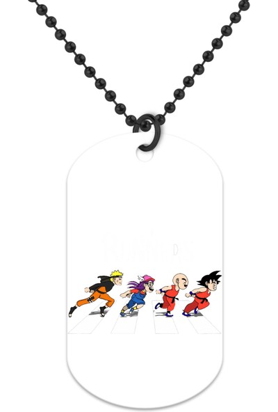 Rowalsi The-Runners Baskılı Siyah Zincirli Künye/kolye YTKTRD1439