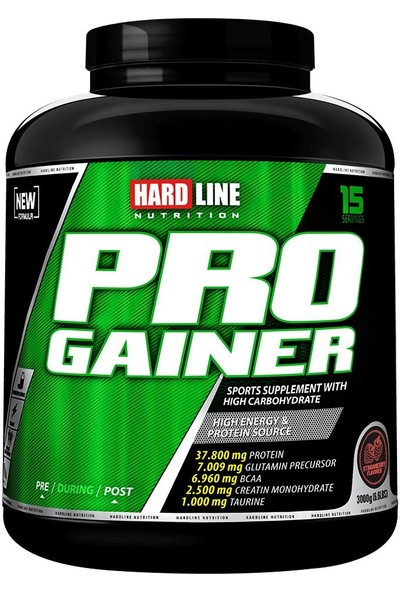 Pro Gainer Karbonhidrat Tozu - Çilek Aromalı, 3000 gr Pro Gainer Karbonhidrat Tozu - Çilek Aromalı, 3000 gr