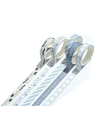 Vox Art Washi Dekor Bant Seti 5'li 1 cm x 2 mt -M9-375