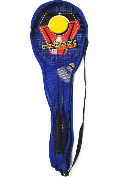 Çantalı Bedminton Seti 2 Raket 1top Mavi Çantalı