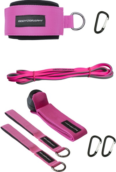 Bodyography Tüm Vücut Şekillendirme Lastik ve Bağlantı Seti Kalça Kol ve Gövde Çalıştırma