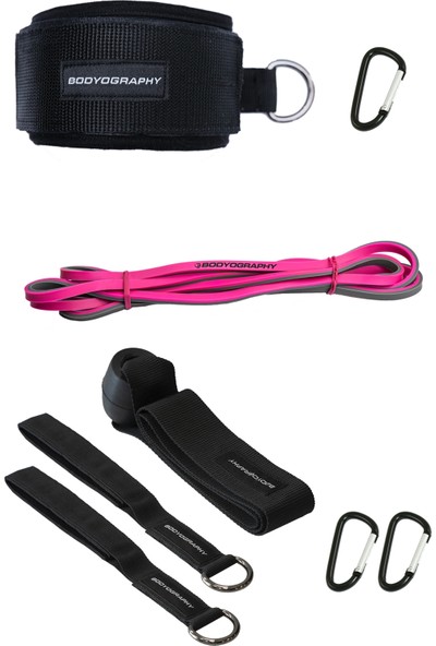 Bodyography Tüm Vücut Şekillendirme Lastik ve Bağlantı Seti Kalça Kol ve Gövde Çalıştırma