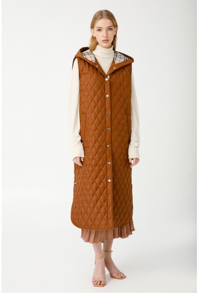 Micca Unique Garni Detaylı Kapitone Uzun Tüm Zamanlar Için Spor Yelek-Fındık Micca Unique Garni Detaylı Kapitone Uzun Tüm Zamanlar Için Spor Yelek-Fındık