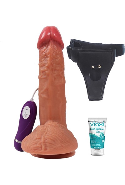 Pson 22 cm Çift Katmanlı Titreşimli Yumuşak Kemerli Penis+Jel Pson 22 cm Çift Katmanlı Titreşimli Yumuşak Kemerli Penis+Jel