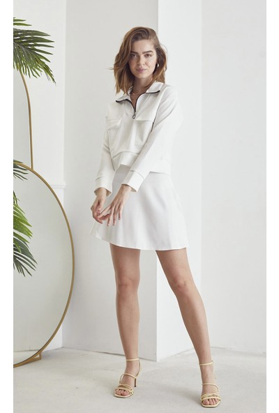 Rosa Luna Etekli Sweat Takım Ekru