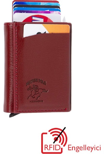 Newish Polo Adelina Erkek Bordo Deri Mekanizmalı Otomatik Kızaklı Kartlık Cüzdan Newish Polo Adelina Erkek Bordo Deri Mekanizmalı Otomatik Kızaklı Kartlık Cüzdan