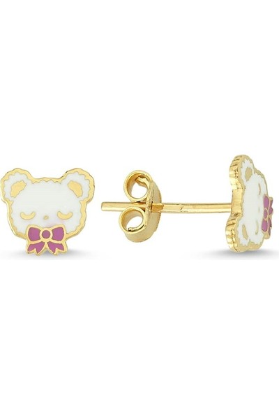 Online Takı 14 Ayar Altın Mineli Panda Çocuk Küpesi Online Takı 14 Ayar Altın Mineli Panda Çocuk Küpesi