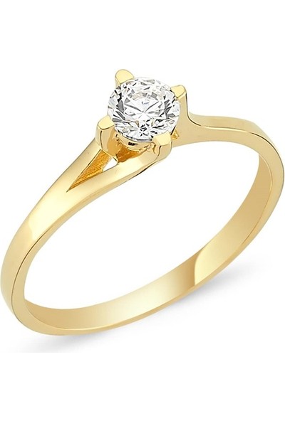 Online Takı Altın Tektaş Yüzük