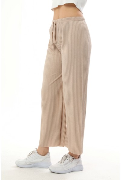 Sevgilim Yazlık Ince Penye Bayan Pantolon Krem Iç Göstermeyen Sevgilim Yazlık Ince Penye Bayan Pantolon Krem Iç Göstermeyen