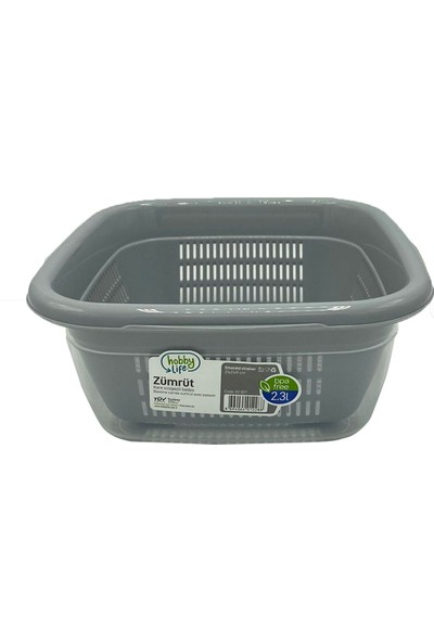 Hobby Life Karenda Hobby Life 2,3 lt Kare Süzgeçli Badya Hobby Life Karenda Hobby Life 2,3 lt Kare Süzgeçli Badya