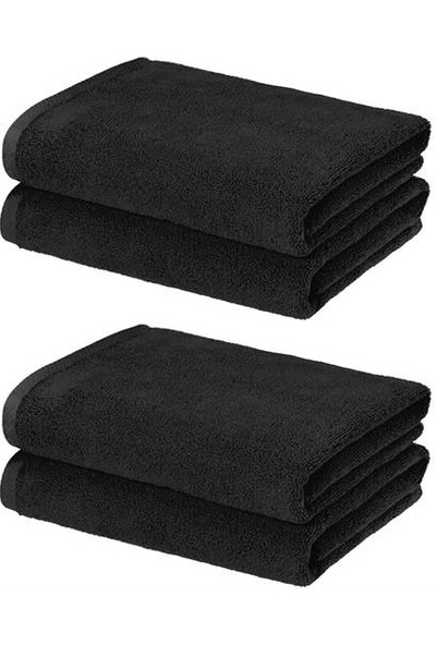 Yenitransformacion 24 Adet Mikrofiber El Yüz Spor Havlusu 50X90 Siyah 715354