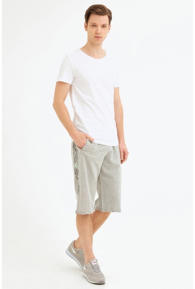 FullaModa Şerit Baskılı Kapri