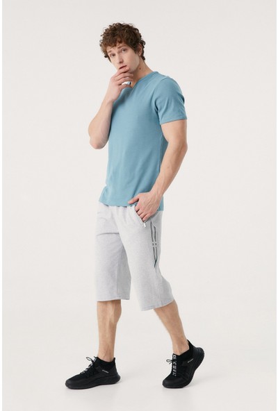 FullaModa Yanları Baskılı Cebi Fermuarlı Kapri