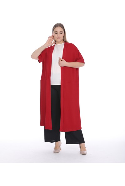 May Mara Büyük Beden Kısa Kol Kadın Kap