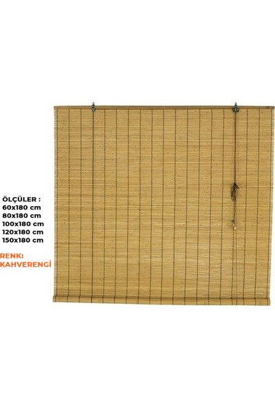 Evesen Bambu Store Perde Kahve