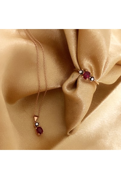 YDG Elmas Takı Elmas&yakut Tasarım Set