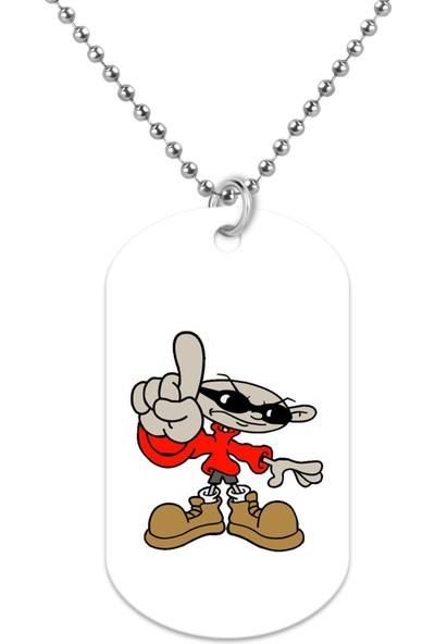 Kodadı Afacan Baskılı Gümüş Zincirli Künye/kolye YTKTRD1210